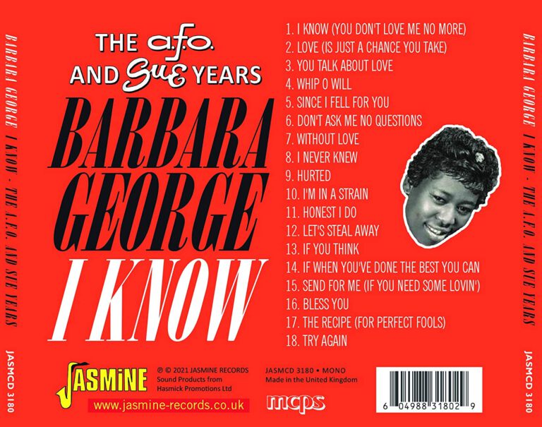 Recensie: Barbara George - I Know – The A.F.O. And Sue Years I ...
