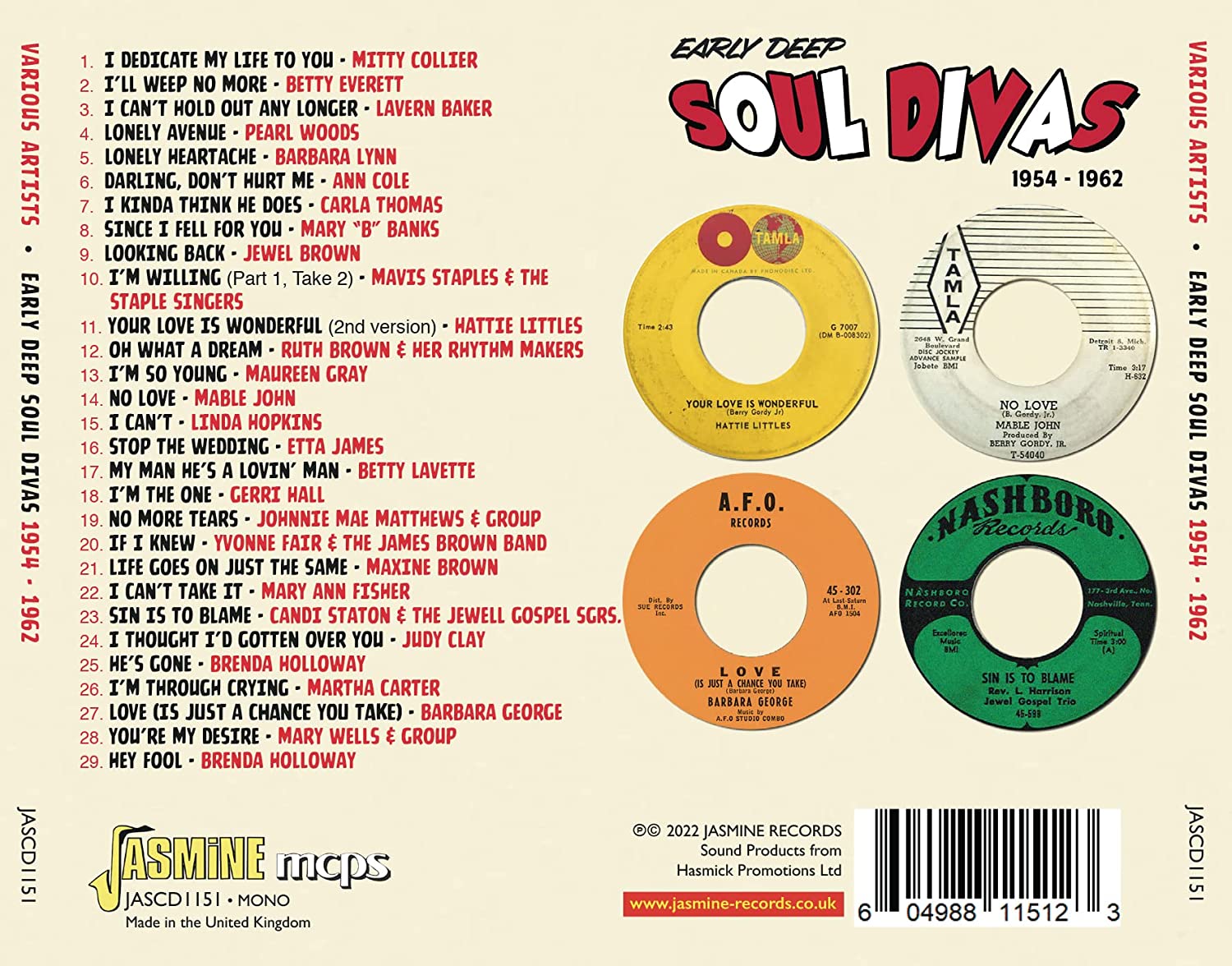 Review: Various Artists - Early Deep Soul Divas 1954-1962 I Bluestown Music