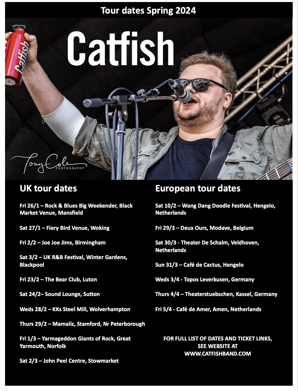 Catfish - European Tour - Spring 2024 I Bluestown Music